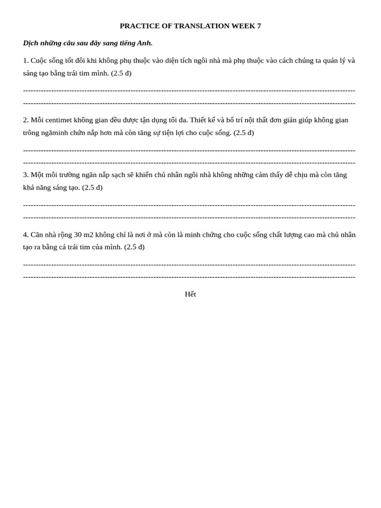 Translation Practice | PDF