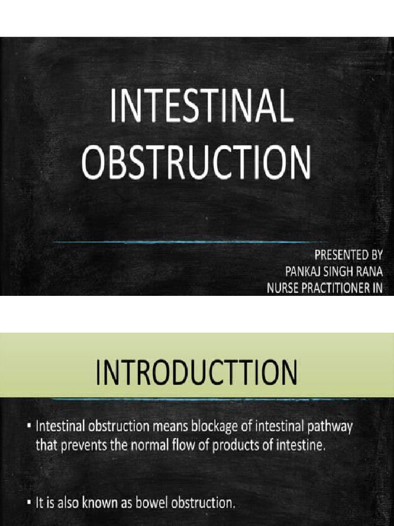 Intestinal Obstruction | PDF