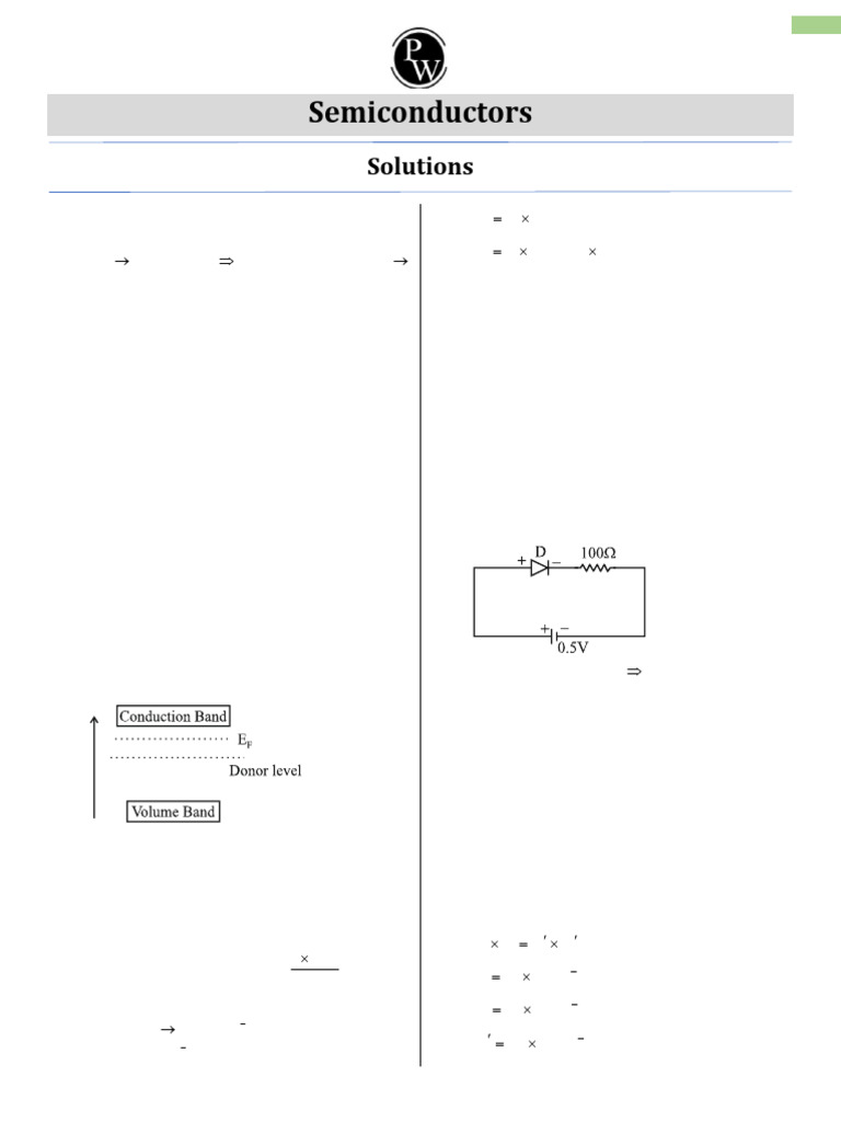 Solutions - Semiconductor - Board PYQs - MR Sir - Mahaveer | PDF | P–N Junction | Diode