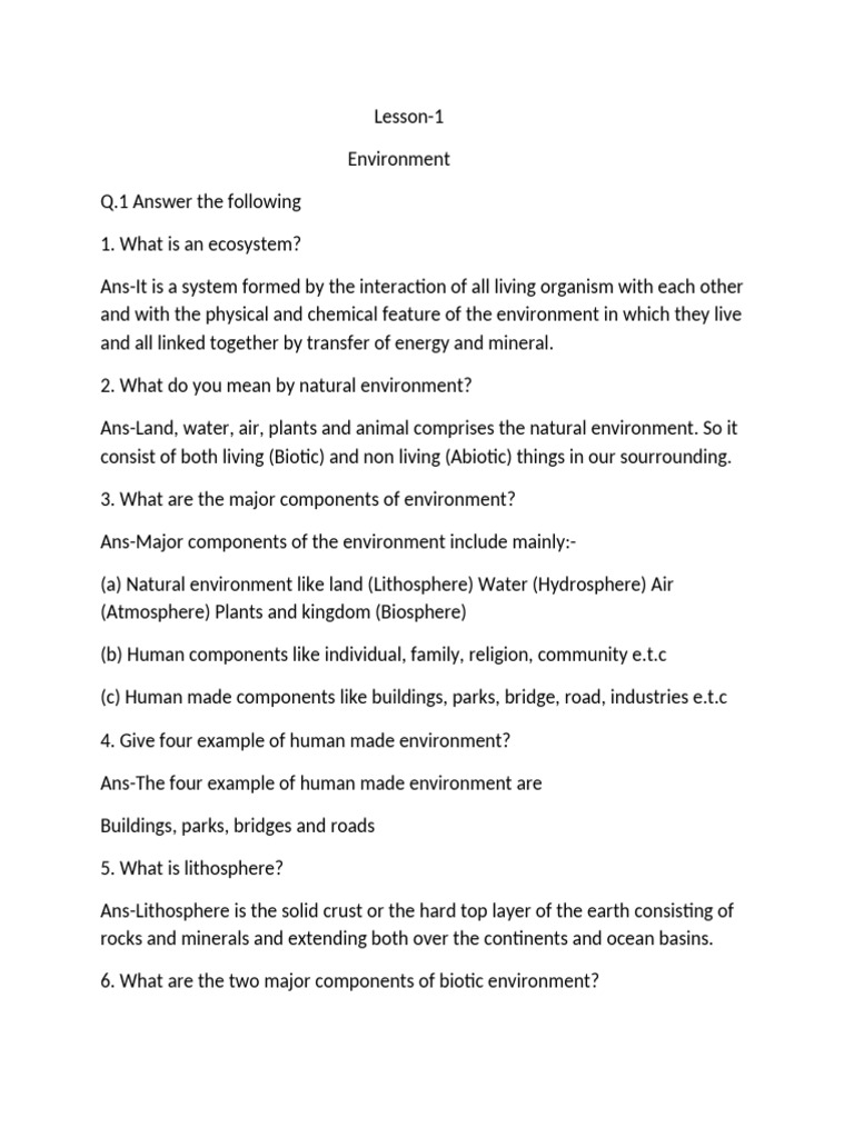 Class 7 Geography Chapter 1 | PDF | Natural Environment | Ecosystem