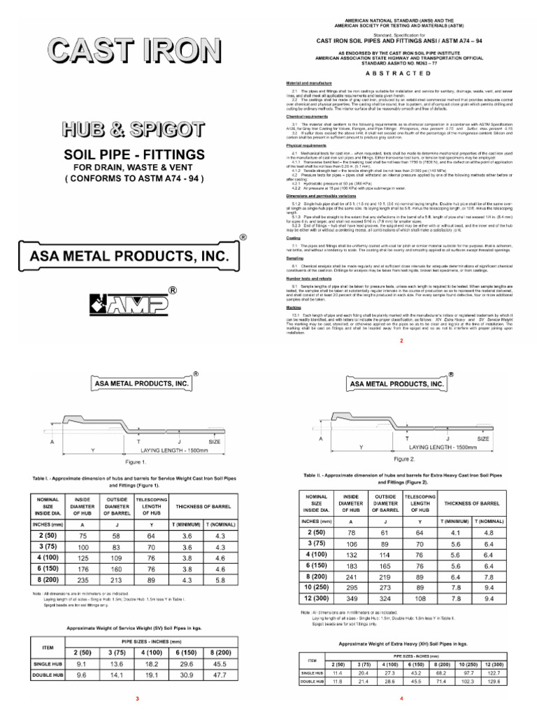 ASA Hub & Spigot Brochure.2024 | PDF