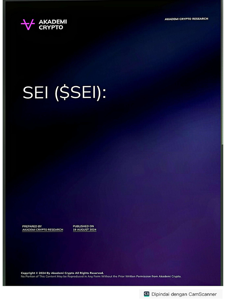 Sei ($sei) Building A Fast, High Performance Parallel Blokchain | PDF