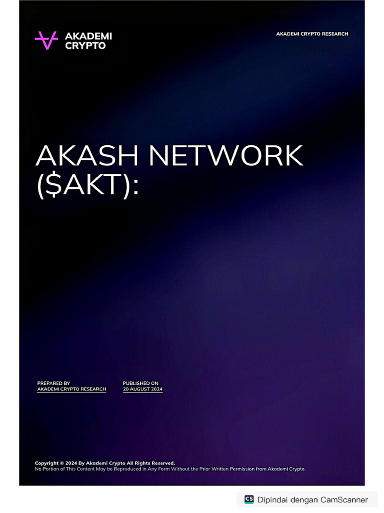 Akash Network ($akt) - A Market Place For Computing Resource | PDF
