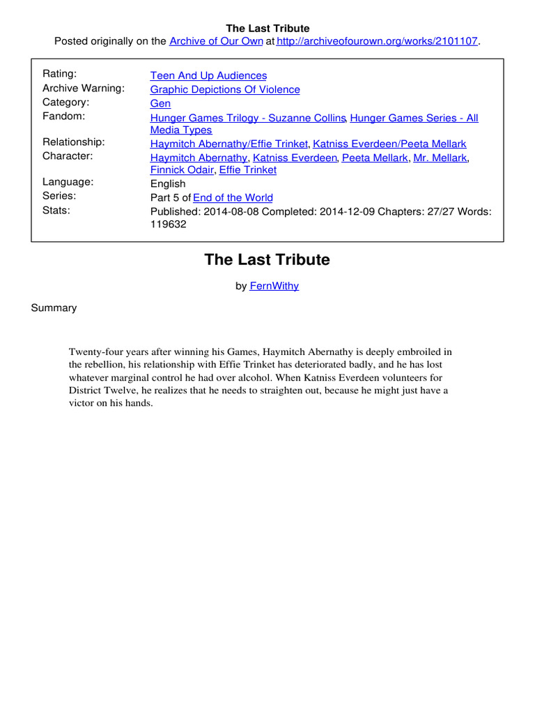 The Last Tribute | PDF