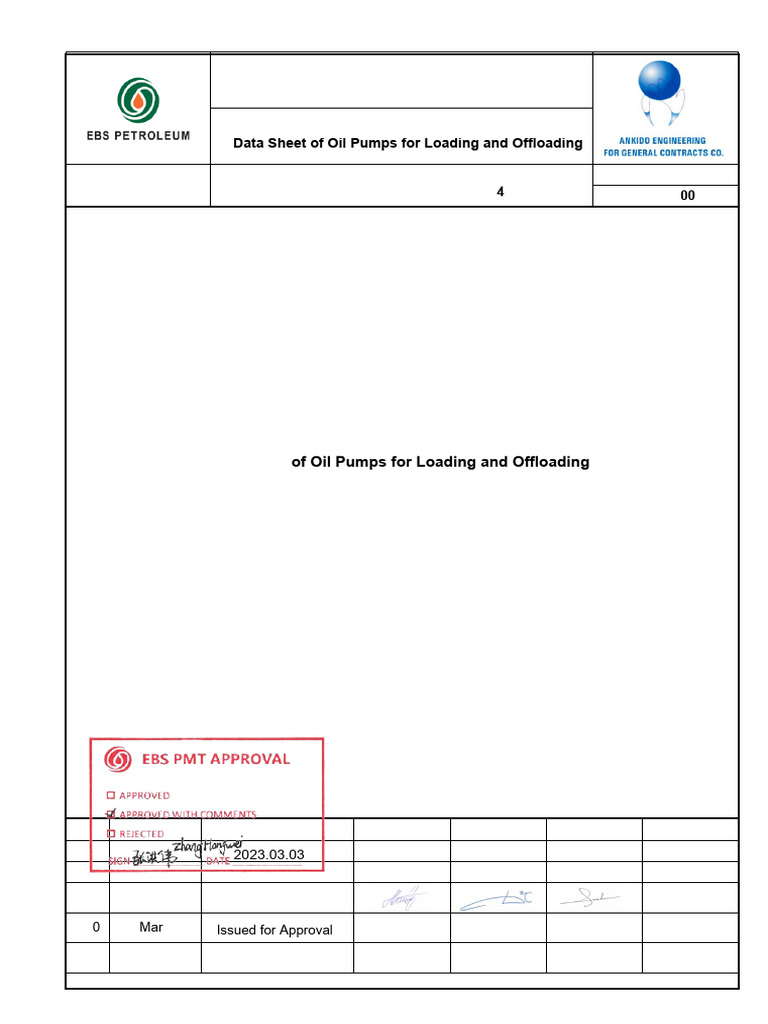 EBS1 Oil Pump Data Sheet | PDF | Pump | Bearing (Mechanical)