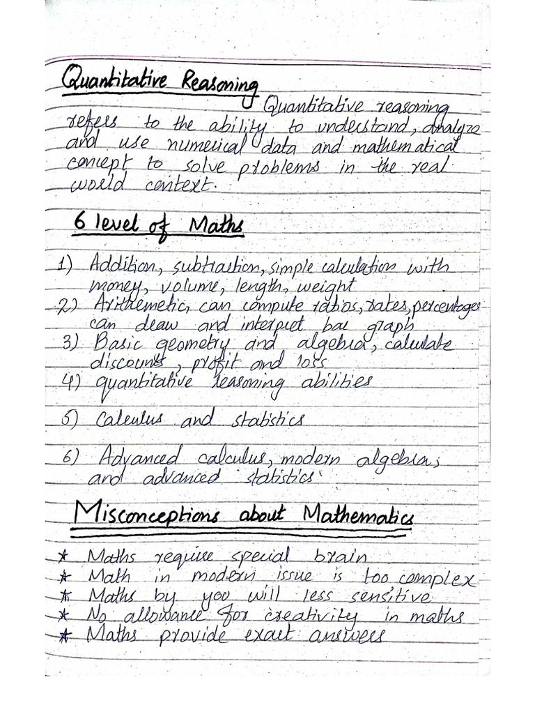 Quantitative Reasoning | PDF