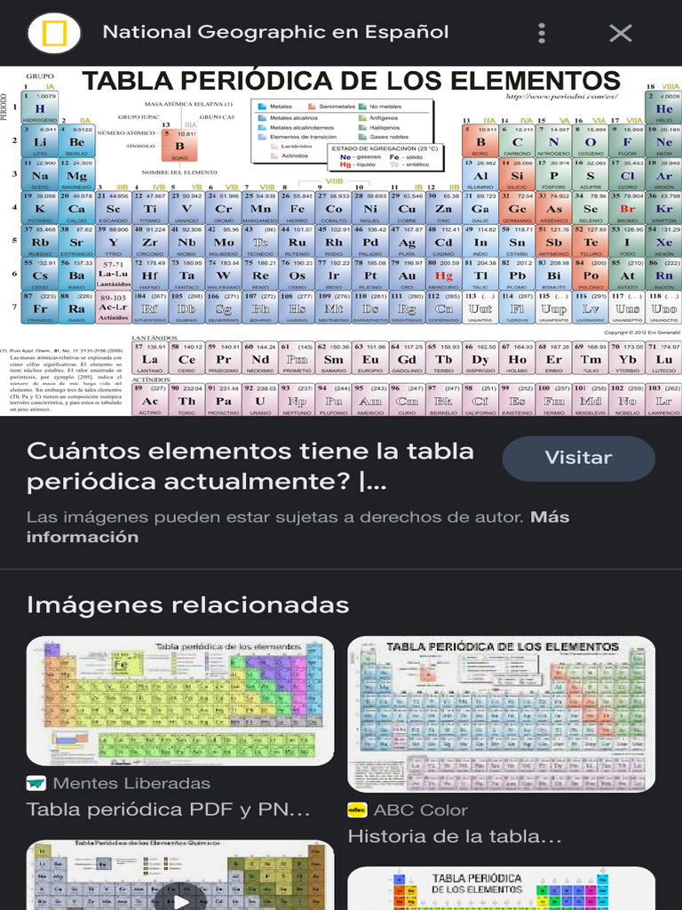 Tabla Periodica Actualizada 2021 - Buscar Con Google | PDF | Elementos ...
