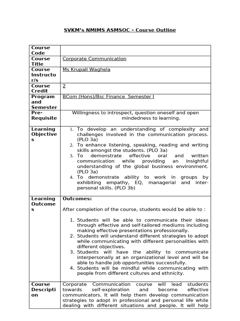 Corporate Communication NEP 2024 | PDF | Communication | Nonverbal ...