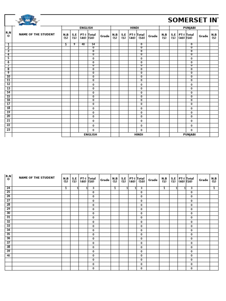 4 To 10 Result Sheet | PDF