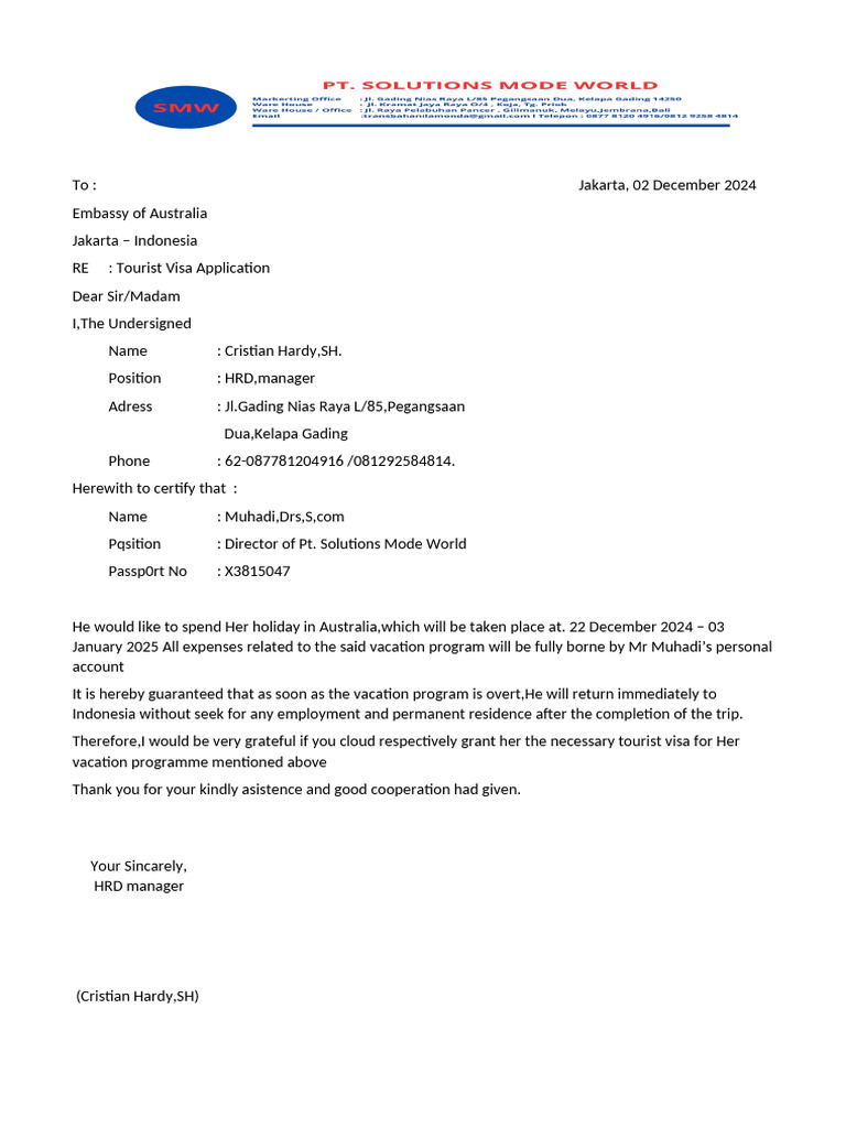 Surat 1. | PDF
