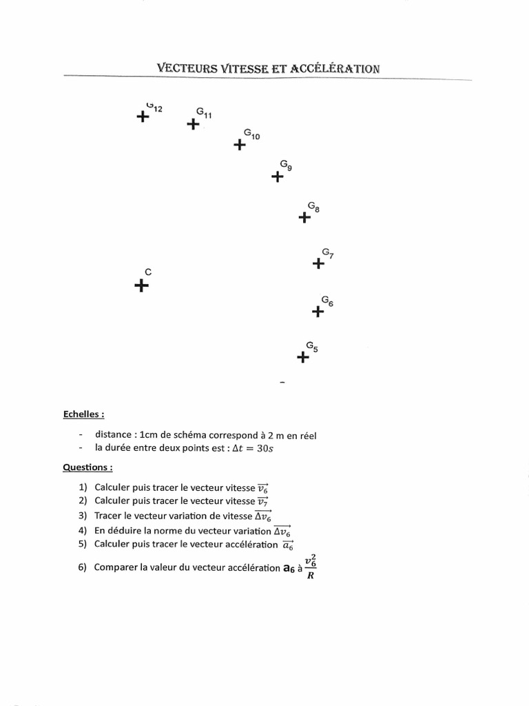 Trace Vecteur Acceleration | PDF