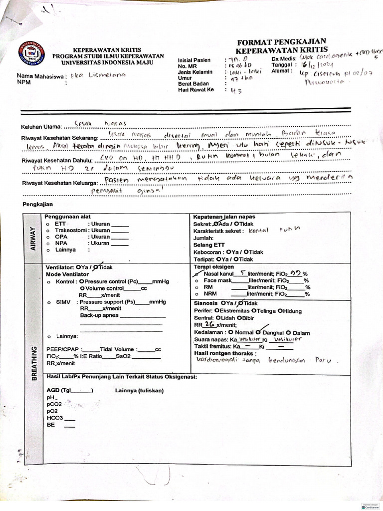 Askep Icu 1 - Eka 2 | PDF