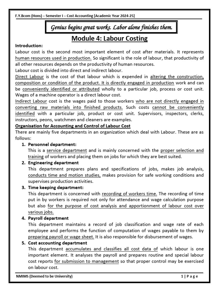 MODULE 4 LABOUR THEORY | PDF | Turnover (Employment) | Employment