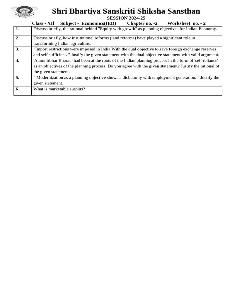 WORKSHEET -2 ch.2(IED) | PDF