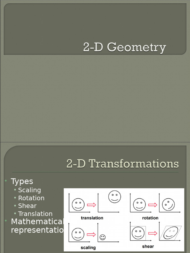 03 2D 3D Geometry | PDF | 2 D Computer Graphics | Coordinate System