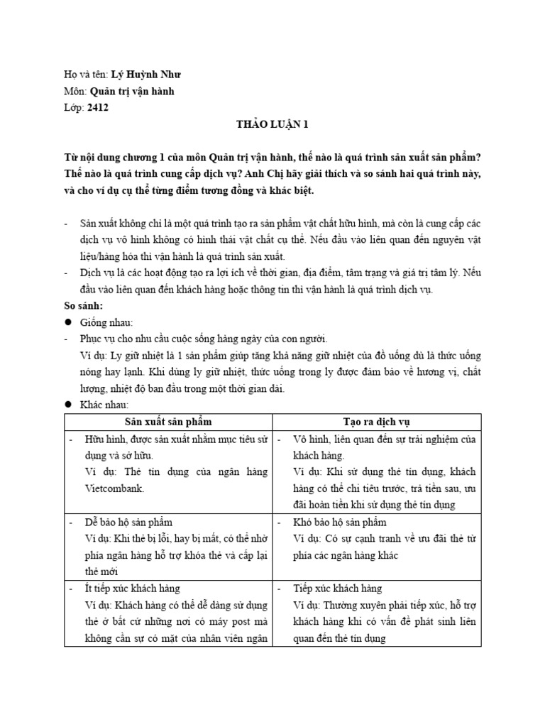 TL1_QTVH_Ly Huynh Nhu | PDF