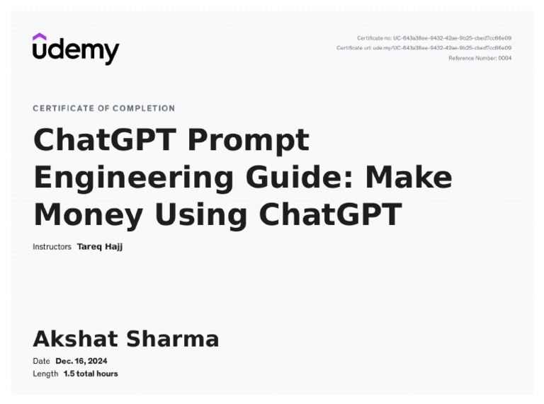 ChatGPT Certificate | PDF