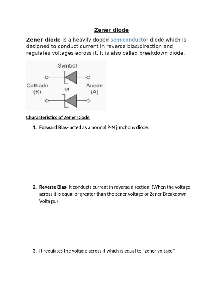 Zener diode | PDF