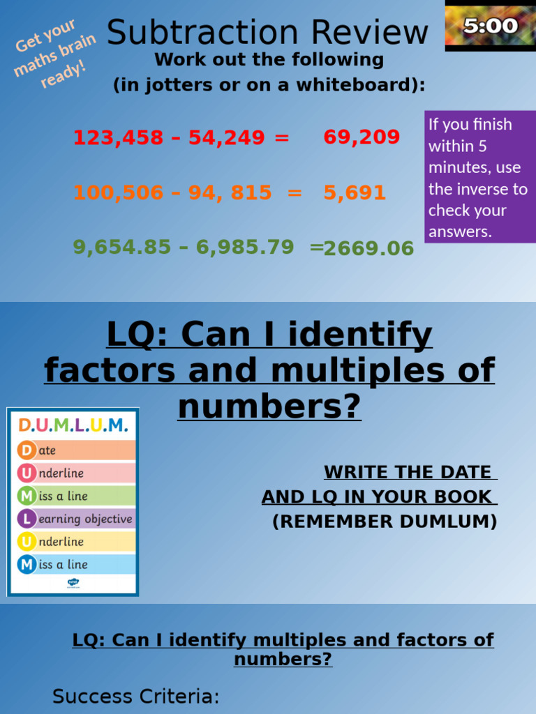 Lesson 2-3 Factors and Multiples | PDF | Mathematics | Arithmetic