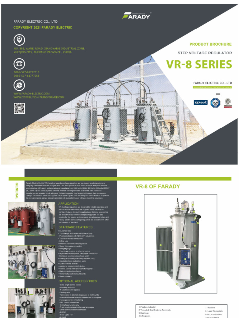 Single Phase Step Voltage Regulator Catalog-2021 | PDF