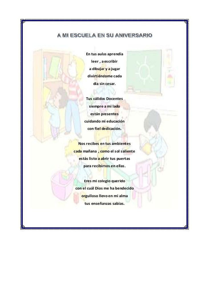 poema a mi escuela | PDF