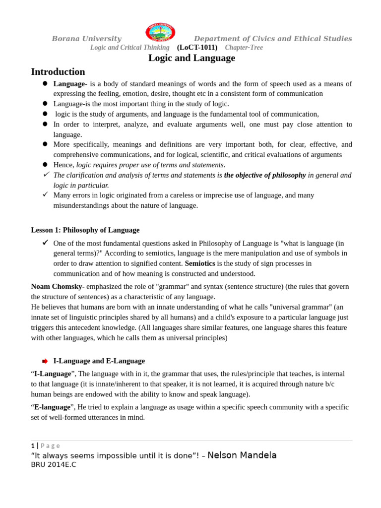Logic Chapter 3 - 110844 | PDF | Semantics | Definition