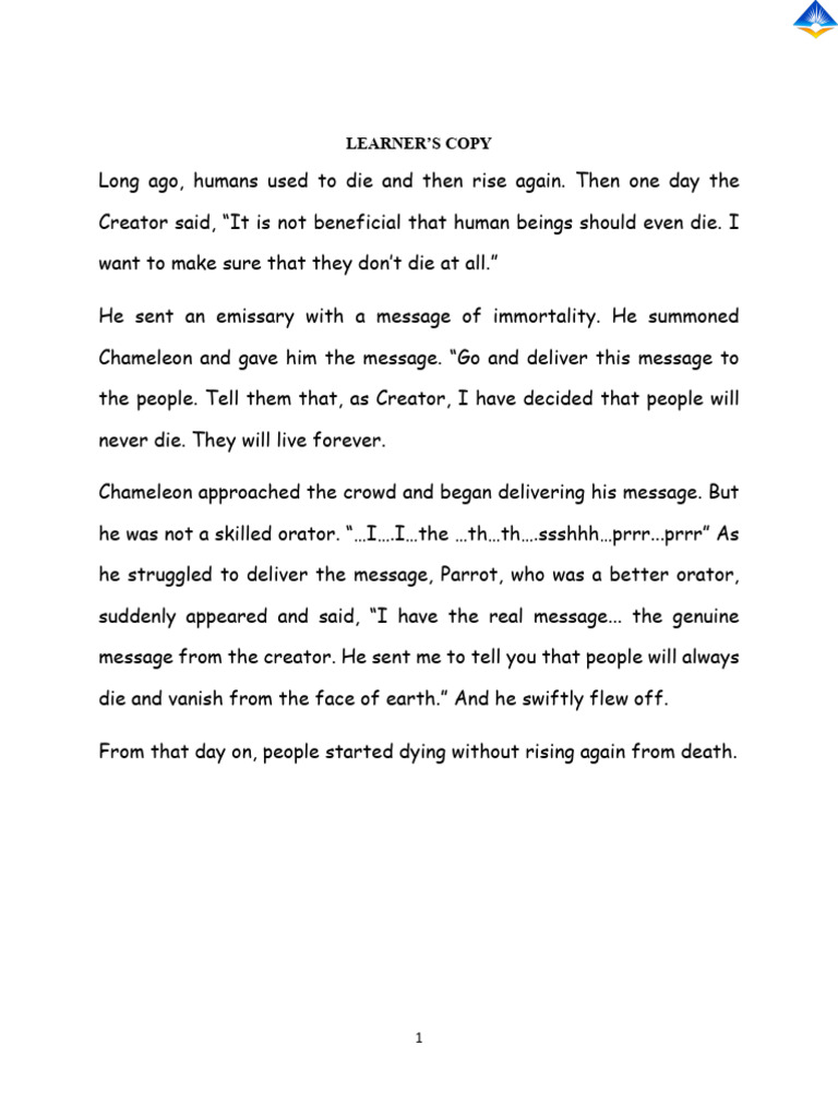 Grade 7 Section A Learner's Copy Set 1 | PDF