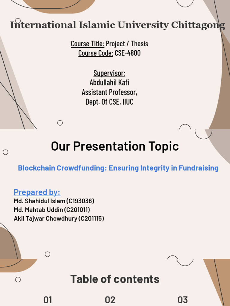 Blockchain Crowdfunding for IIUC Students | PDF