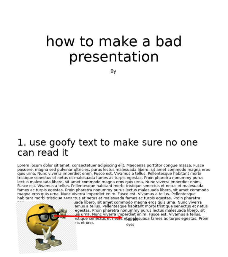 How To Make A Bad Presentation | PDF