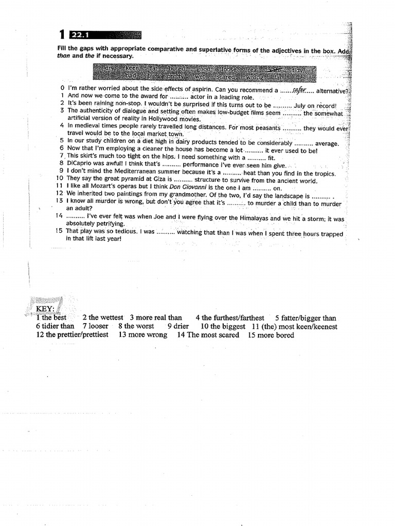 Comparison Gap Fill | PDF