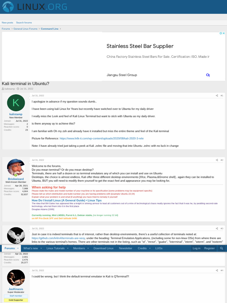 Kali Terminal in Ubuntu | PDF | Desktop Environment | Operating System ...