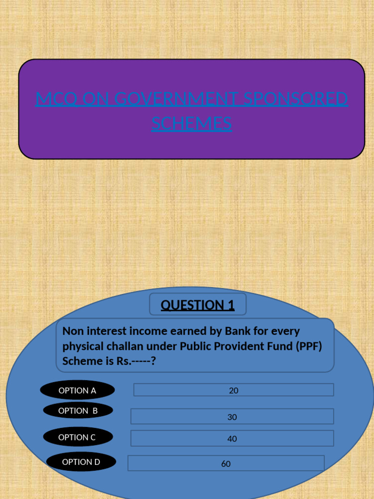 3 Goverment Schemes MCQ | PDF | Money | Financial Services