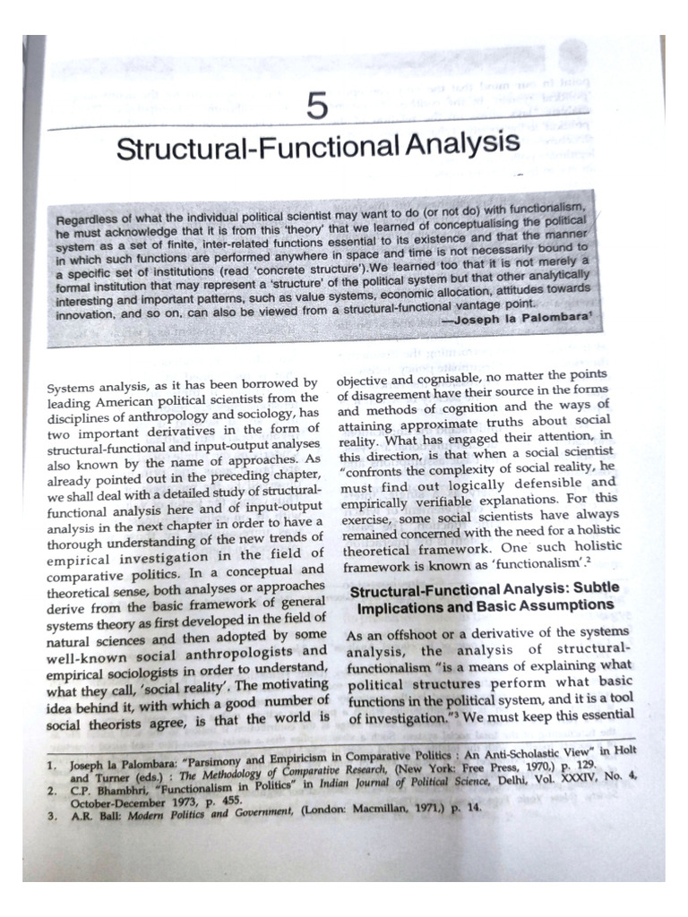 Structural Functional Analysis JC Johari | PDF
