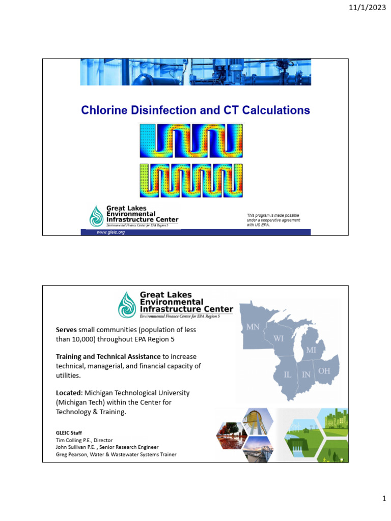 Disinfection-ct Nov 1 23 | PDF | Water Purification | Disinfectant