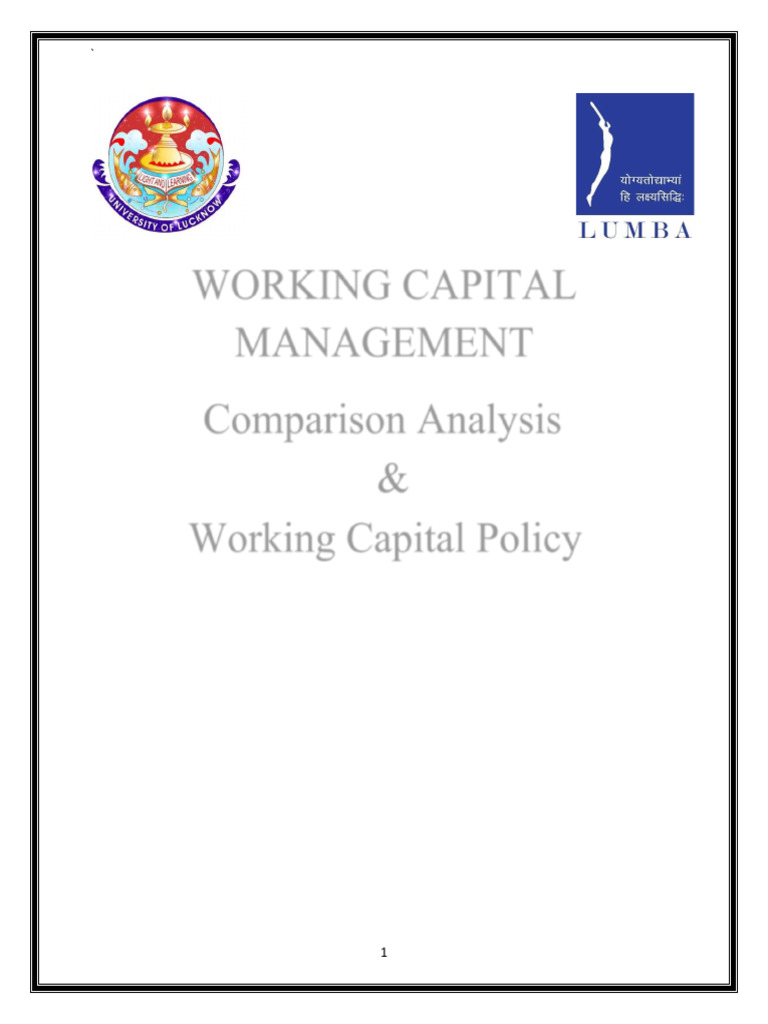 WCM RAQEEB | PDF | Working Capital | Banks