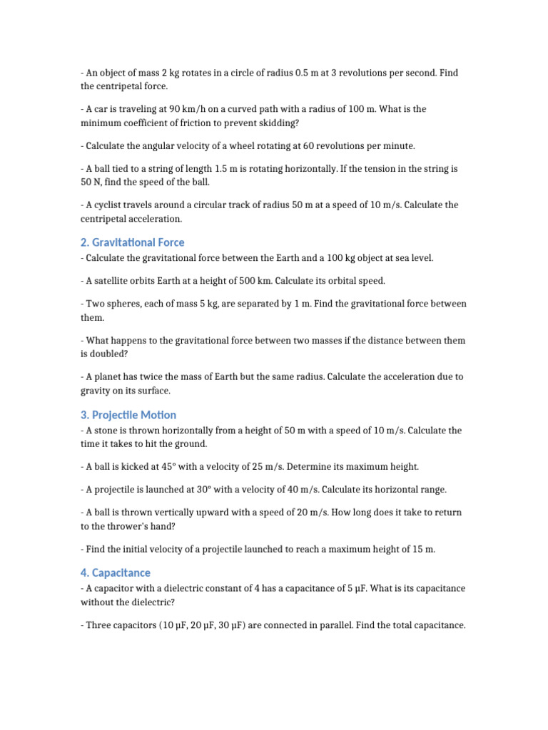 200_Physics_Questions | PDF | Force | Acceleration