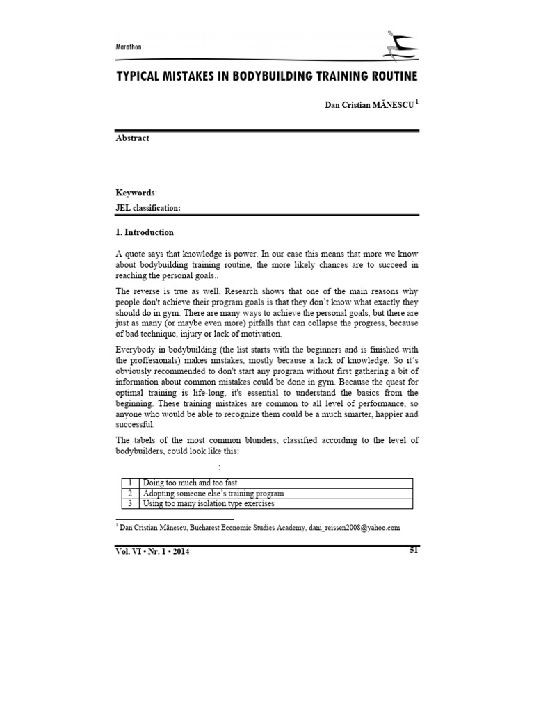 9 Manescu | PDF | Strength Training | Physical Exercise