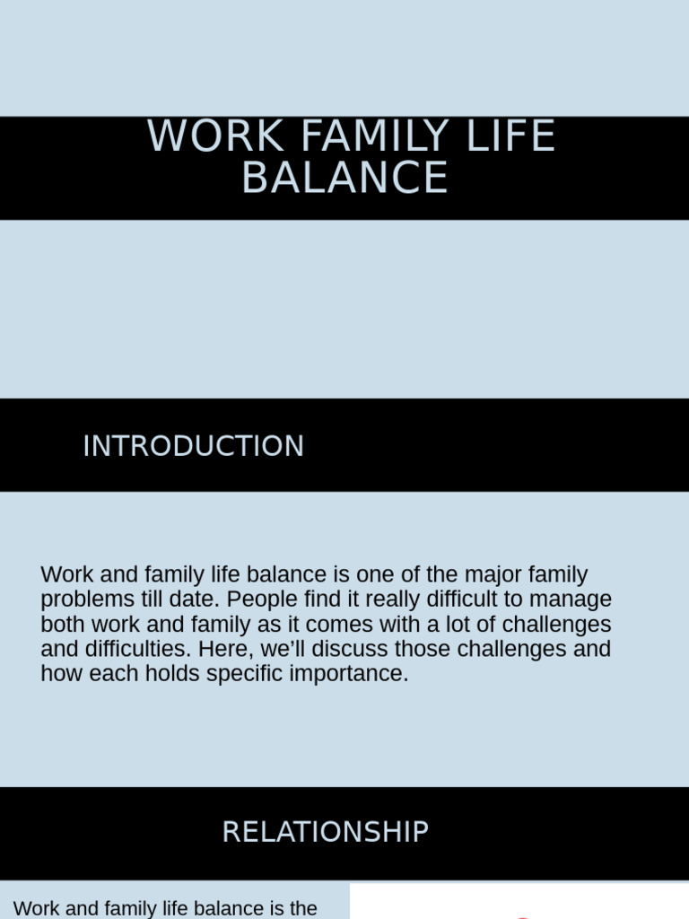 WORK LIFE BALANCE | PDF | Gender Role | Social Psychology