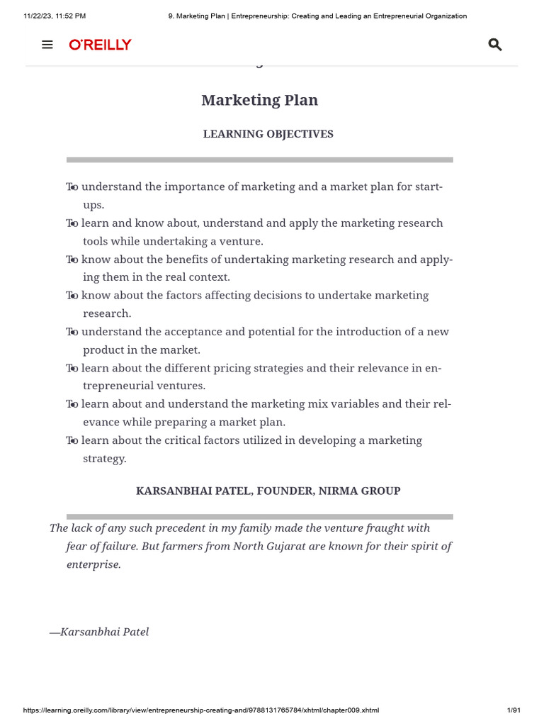 Marketing Plan - Entrepreneurship - Creating and Leading An ...