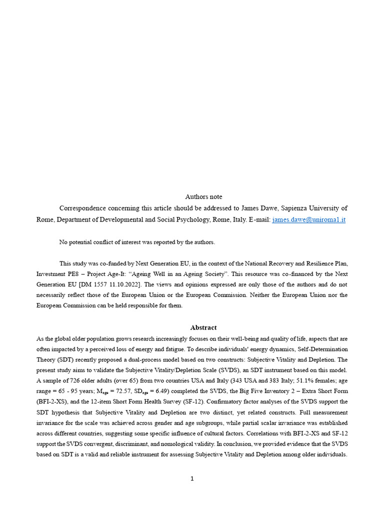 Manuscript | PDF | Psychology