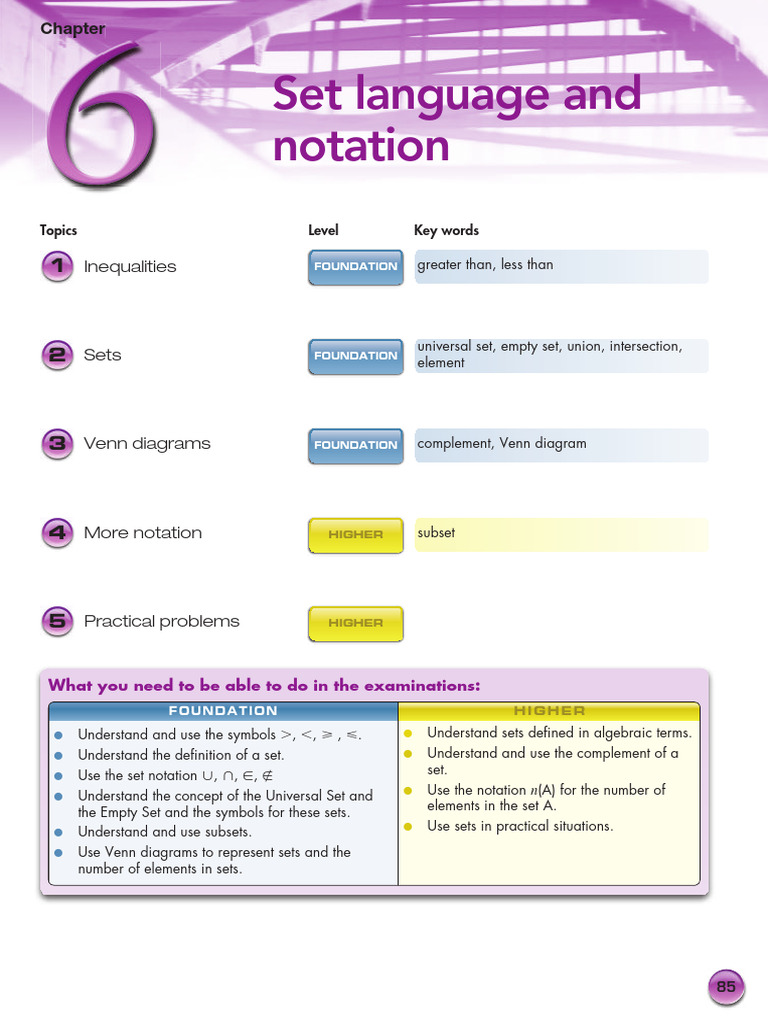 Set Language & Notation Guide | PDF | Set (Mathematics) | Mathematical Concepts