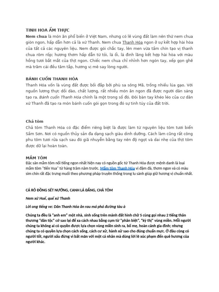 Tinh Hoa Ẩm Thực | PDF