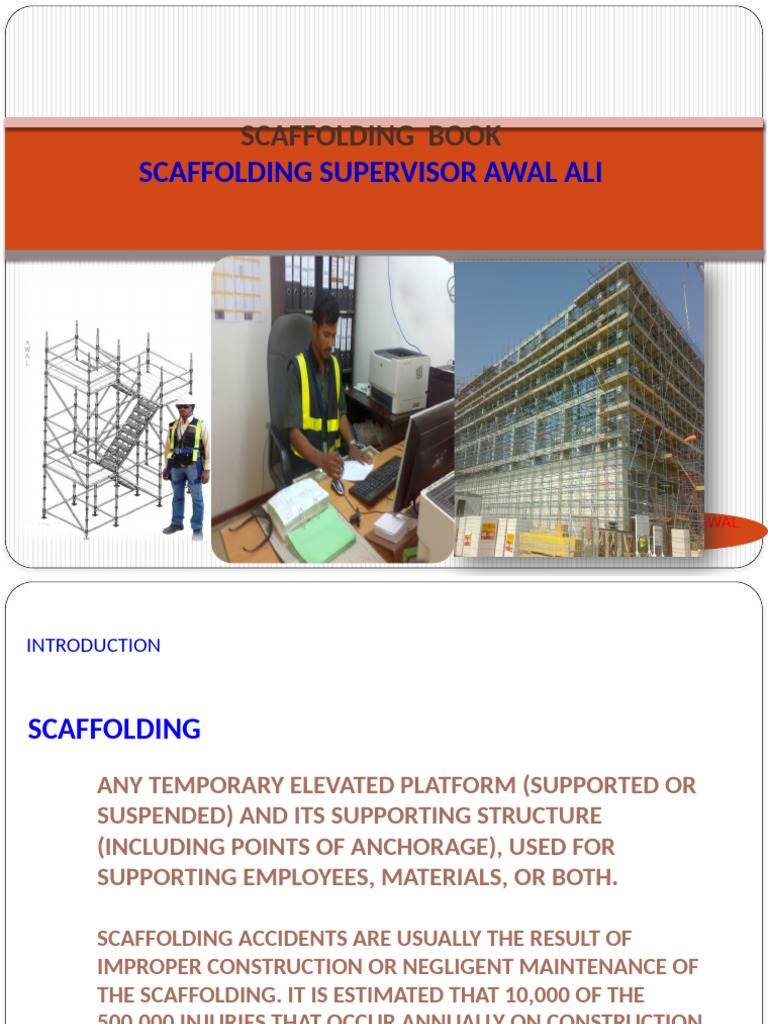 Scaffolding Book Scaffolding Supervisor Awal Ali | PDF | Scaffolding ...