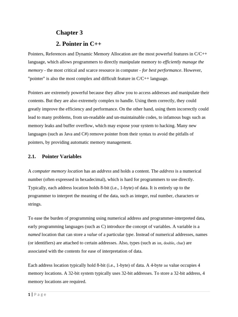 Chapter 3 Pdf Pointer Computer Programming Integer Computer 5879