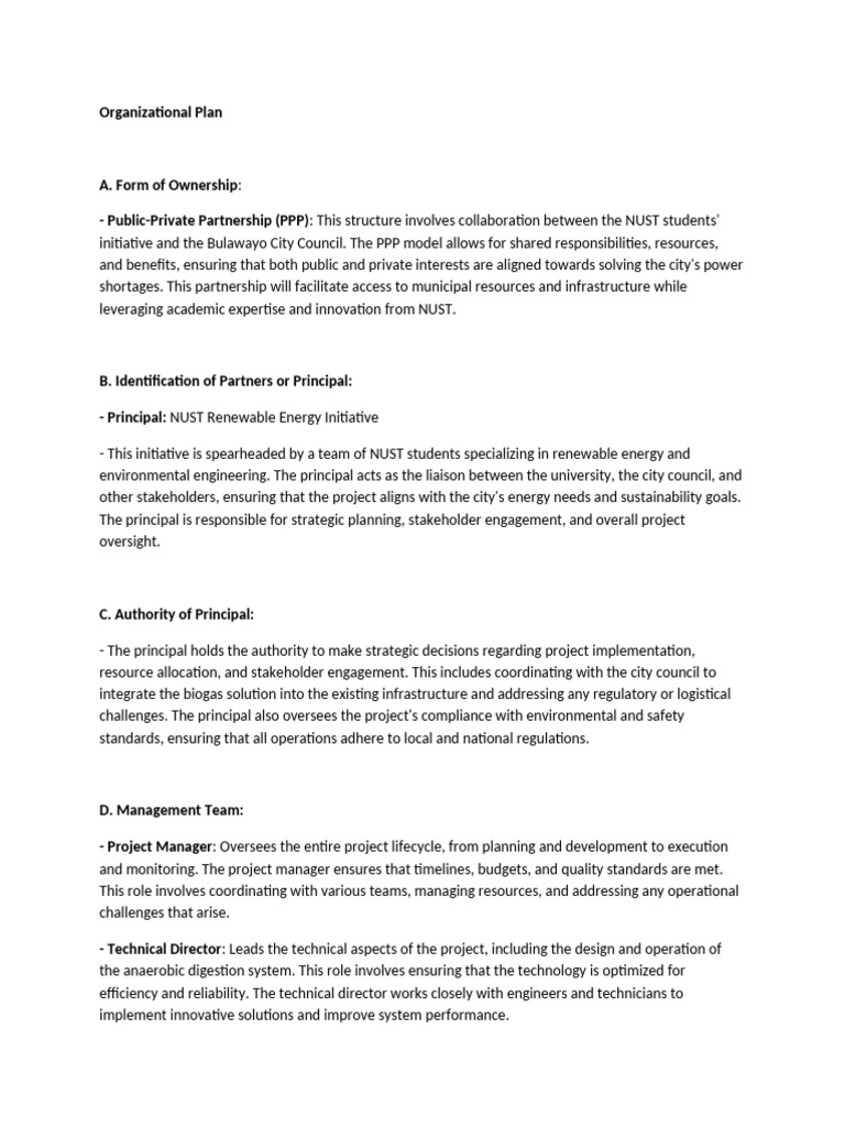 Organizational WPS Office | PDF | Biogas | Public–Private Partnership