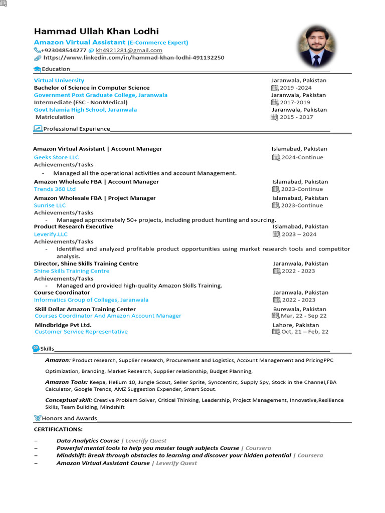 AVA 004 HAMMAD KHAN | PDF | Business