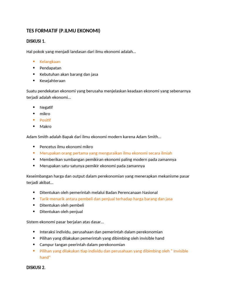 Tes Formatif 1 | PDF