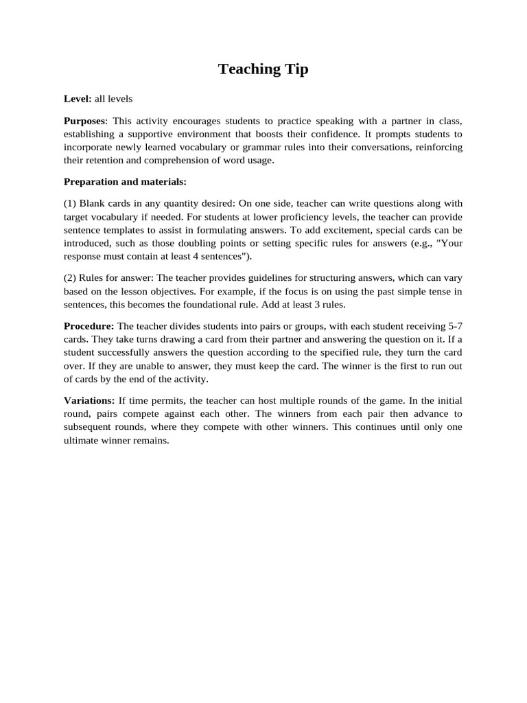 Nguyen Thi Phuong Lan - Teacher Tip | PDF