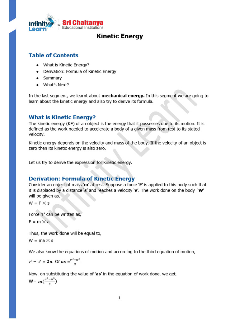 Revision-Notes-CBSE-09-Science-Ch.-10-Work-and-Energy-05-Kinetic-Energy ...
