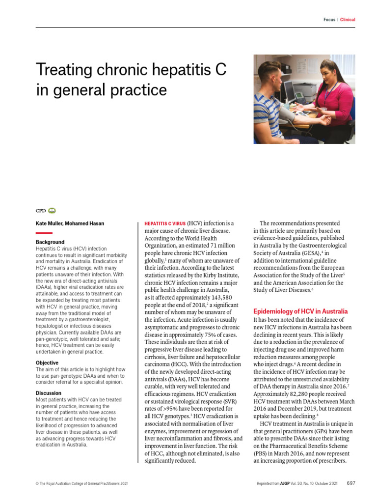 RACGP - Treating Chronic Hepatitis C in General Practice | PDF | Hepatitis C | Hepatitis